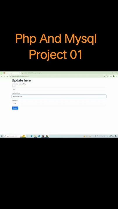 Php And Mysql Database Project Crud Operation Trending Shorts Php Programing Mysql Youtube