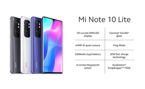 Xiaomi Mi Note Lite Dual SIM Mobile Inch GB GB RAM G LTE Nebula Purple