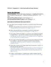 Stat Assignment Complete Docx STAT Assignment Caitlin MacDonald And Tammy