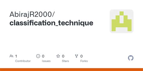 Github Abirajr2000 Classification Technique