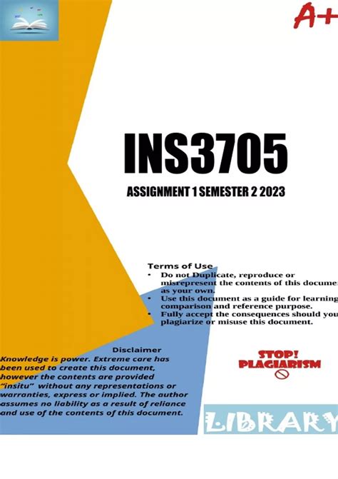 Ins3705 Assignment 1 Mcq Semester 2 2024 Information And Knowledge Management Ins3705