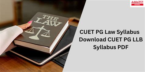 Cuet Pg Law Syllabus 2025 For Llb 3 Years Pdf