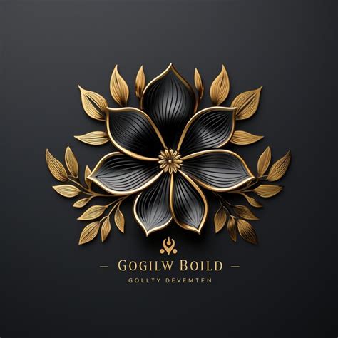 Premium Ai Image Black Gold Logo Design