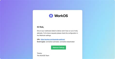 Webhook Failure Notifications Workos