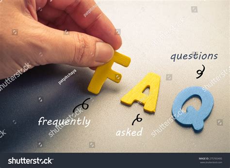Hand Arrange Wood Letters Faq Abbreviation Stock Photo 275765495