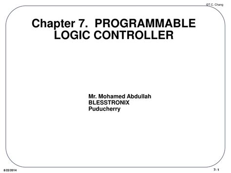 Ppt Chapter 7 Programmable Logic Controller Powerpoint Presentation