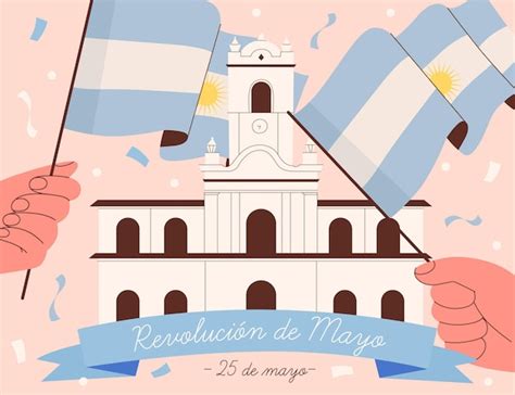Free Vector Hand Drawn Argentinian Dia De La Revolucion De Mayo