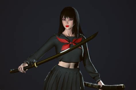 Japanese School Girl 3d Characters Unity Asset Store