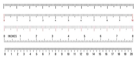 Premium Vector Ruler Template Collection Measuring Tool And Ruler Scale Markup For Rulers