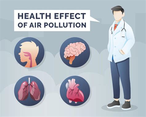 efeito na saúde da ilustração de infográfico de poluição do ar Vetor no Vecteezy