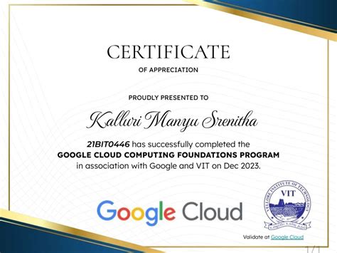 Kalluri Manyu Srenitha On Linkedin I Am To Share That Ive Obatained A