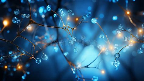 Abstract Background With Neuron Cells And Network Connections Scientific Conceptual Illustration