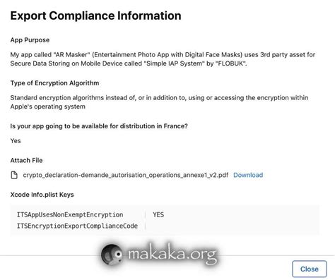 Apple App Encryption Documentation New Export Regulations