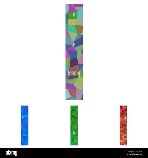 Mosaic Font Design Letter I Stock Vector Image And Art Alamy