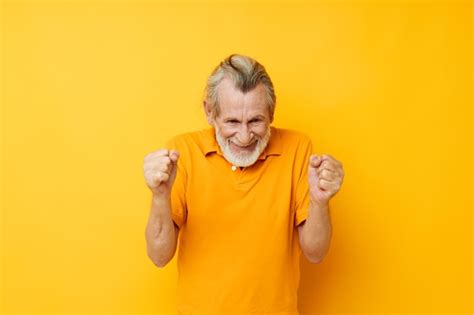 Premium Photo Portrait Of Young Man Against Yellow Background