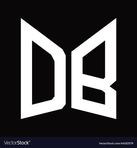 Db Logo Monogram Design Template Royalty Free Vector Image