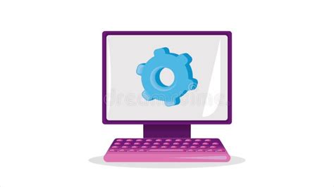 Gear Cog Setting In Button Animation Stock Video Video Of Animation