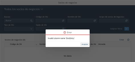 Web Client Sap Business One 10 Error Lista De Cl Sap Community