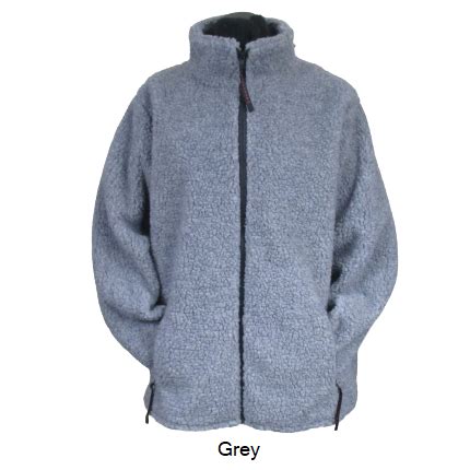 Mans Sherpa Fleece Jacket MID GREY Farfield Clothing Mans Sherpa Fleece Jacket MID GREY Farfield Clothing