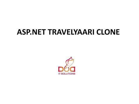 ppt asp net travelyaari clone powerpoint presentation free download