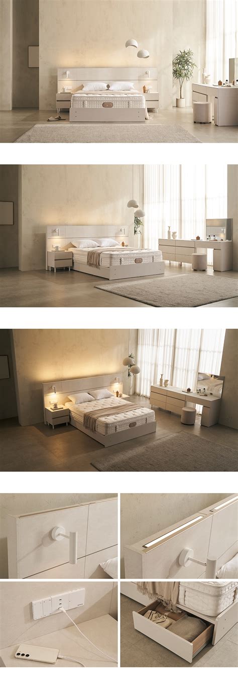 커스텀스톤 수납형 침대 프레임 협탁선반패널풀세트 [qk]