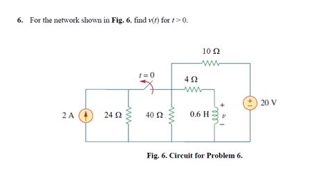 Solved For The Network Shown In Fig Find V T For T Chegg