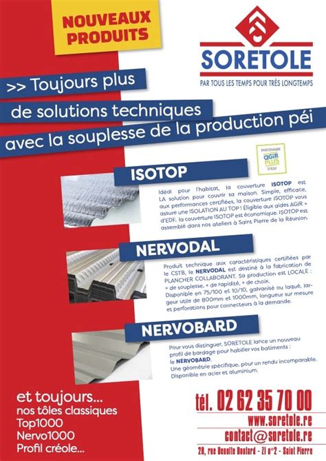 Nouveaux Produits chez Soretole à la Réunion
