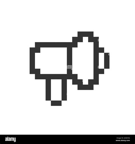 Handheld Megaphone Pixelated Ui Icon Stock Vector Image And Art Alamy