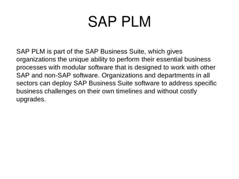 Ppt Sap Plm Overview Dokumentips