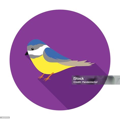 在白色背景上隔離的平面樣式的 Parus 圖示公園標誌股票向量例證向量圖形及更多可愛圖片 可愛 商標 喙 Istock