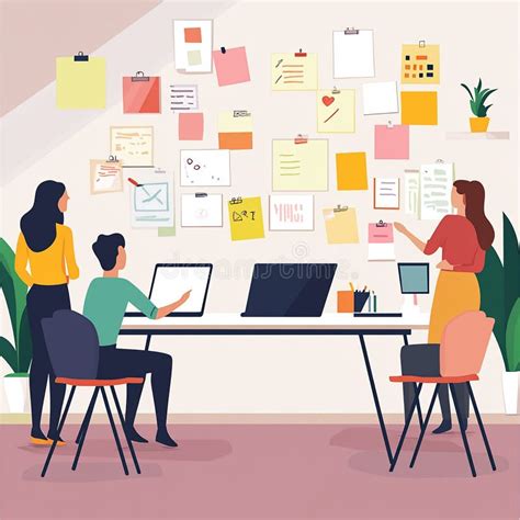 Collaboration And Creativity In A Diverse Workspace With Team Brainstorming Generative Ai Stock