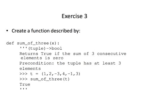 Solved Exercise 3 Create A Function Described By Def Chegg