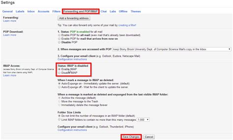How To Enable IMAP In Google Apps Department Of Computer Science