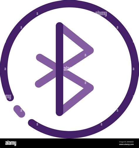 Bluetooth User Interface Line Style Icon Stock Vector Image Art Alamy