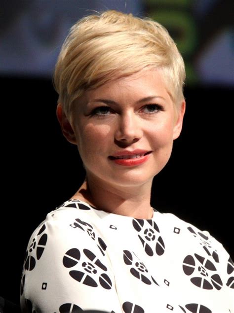 Cute Short Haircut Blonde Pixie Cut With Balayage Michelle Williams