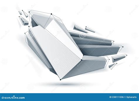 Polygonal Form Vector Abstract Design Modern Futuristic Shape Ai