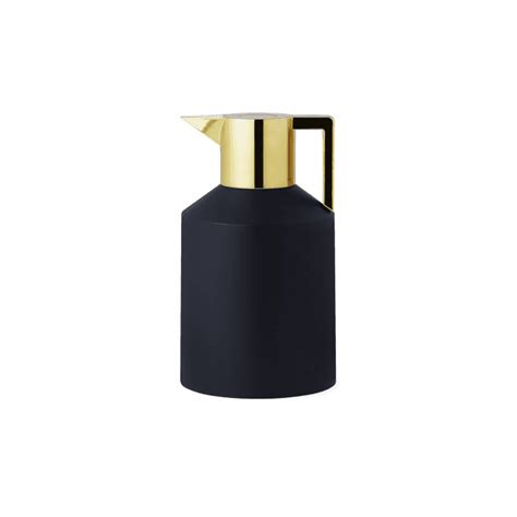 Normann Copenhagen Geo Thermos Flask Black Gold Black By Design