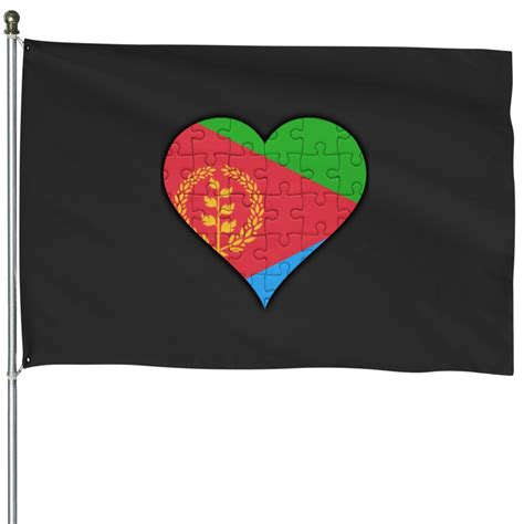 Eritrea Eritrean Flag Heart Pullover House Flags Sold By Celebrity Manageable Sku 39038449