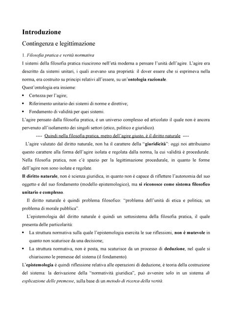 Riassunto Di Filosofia Del Diritto Scienza Del Diritto E Legittimazione