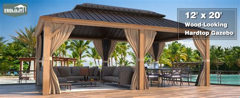 12x20 Gazebo Durable Stylish And Weather Resistant Erommy Erommy
