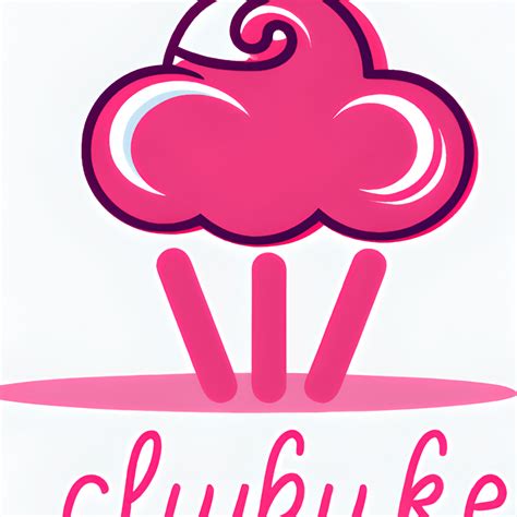 Pink Cloud Cupcake Logo Vector Graphic · Creative Fabrica