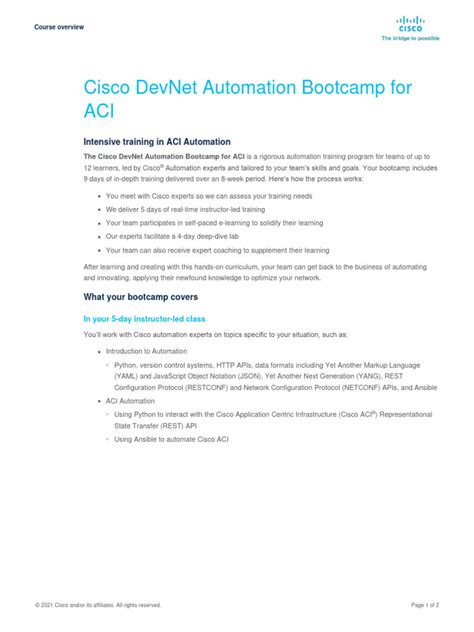 Devnet Automation Bootcamp Aci Automation Pdf Json