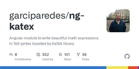 Github Garciparedesng Katex Angular Module To Write Beautiful Math Expressions In Tex Syntax
