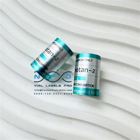 Matte Silver Melanotan 2 Small Peptide Vial Labels