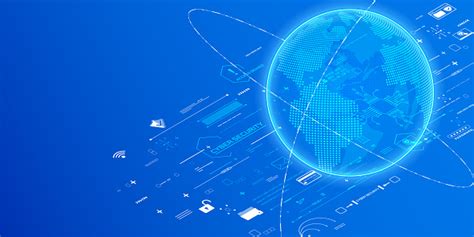 Digital Globe Of Cyber Security Network Concept Blue 3d World Map Sphere Technology Data