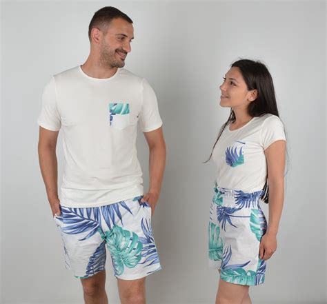 Matching Couples Hawaiian Outfits Couple Goals Hawaiian Shorts Tees
