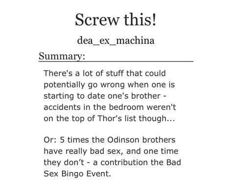 Badsexbingo On Tumblr