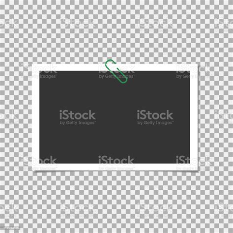 핀 스테이플 종이 클립 사진 프레임 템플릿입니다 벡터 일러스트 레이 션 고풍스런에 대한 스톡 벡터 아트 및 기타 이미지 고풍