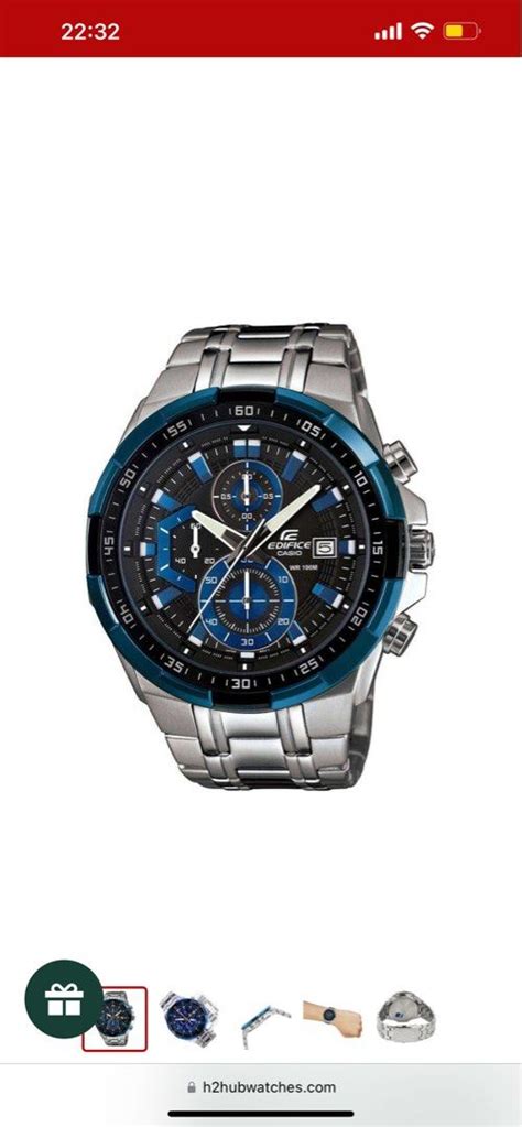 CASIO EDIFICE EFR 539D 1A2VUDF CHRONOGRAPH SILVER STAINLESS STEEL MEN S