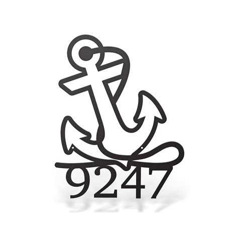 Custom Anchor Address Sign Metal Sign Personalized Name Cut Metal Sign